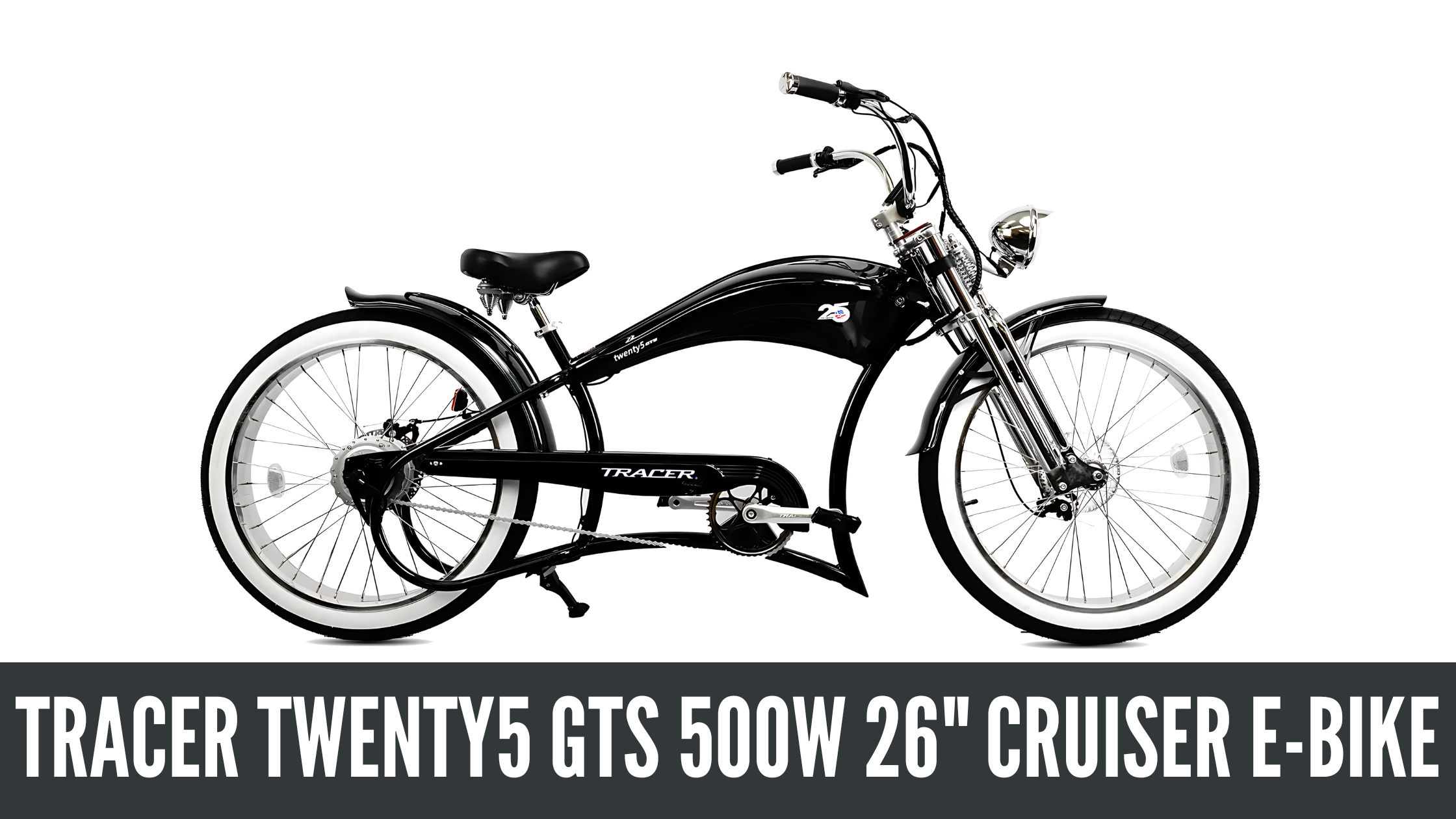 Tracer Twenty5 GT 500W 26" Chopper Cruiser E-Bike Review: Retro Chopper ...