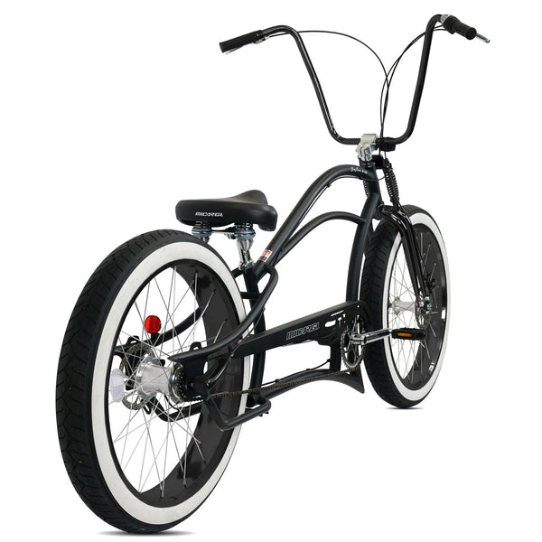 Micargi Bikes Boston 3i DS Stretch Cruiser Bike, 26" Chopper Frame, 3 ...