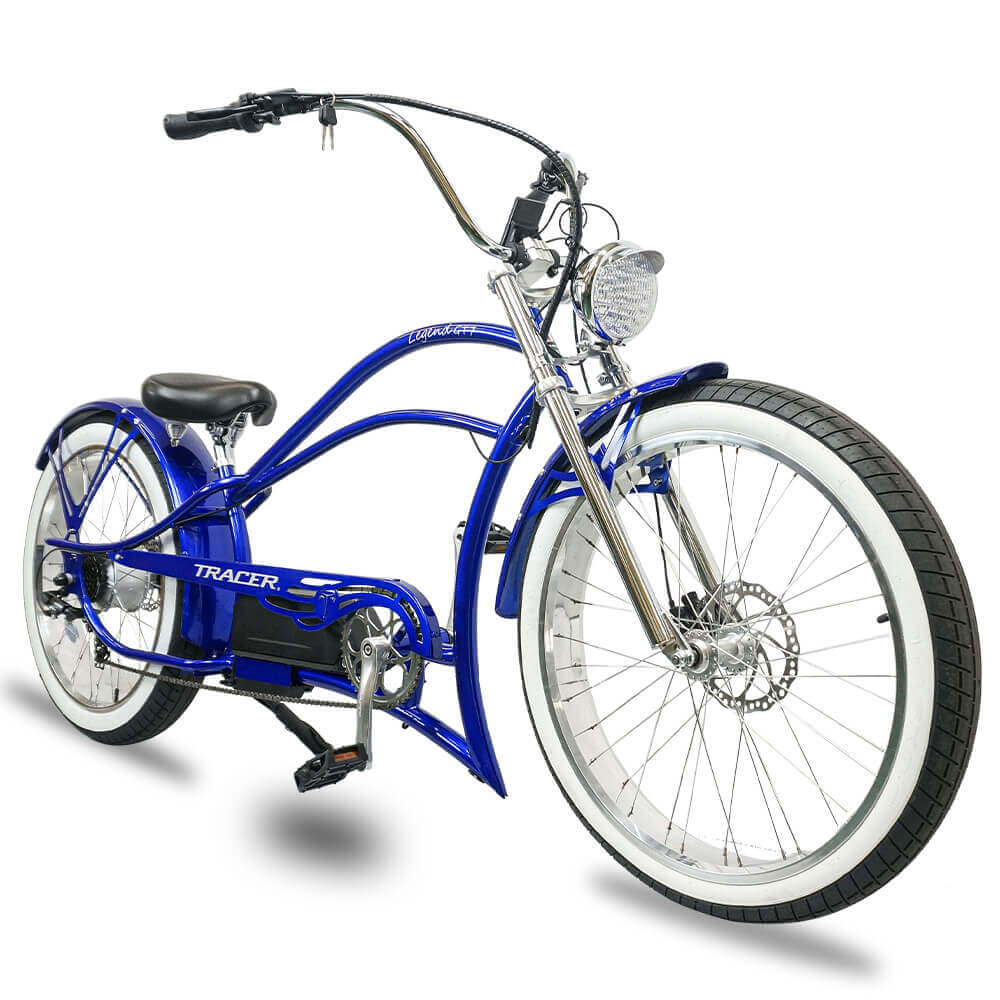 Tracer Bikes Legend GT7 1000W Electric Stretch Cruiser Bike – 80 Miles Range, Fat Tires | Chico ...